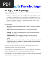 Freud's Id, Ego, and Superego Explained | PDF | Id | Psychology