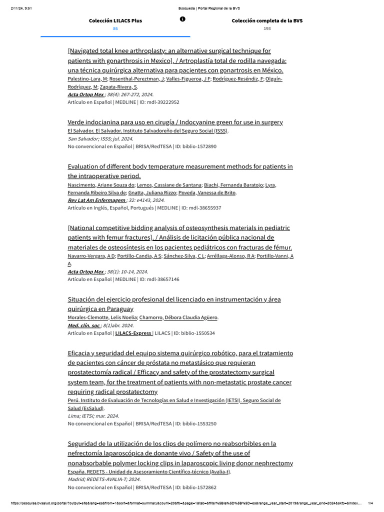 Búsqueda _ Portal Regional de la BVS1 | PDF | Medicina CLINICA | Cirugía