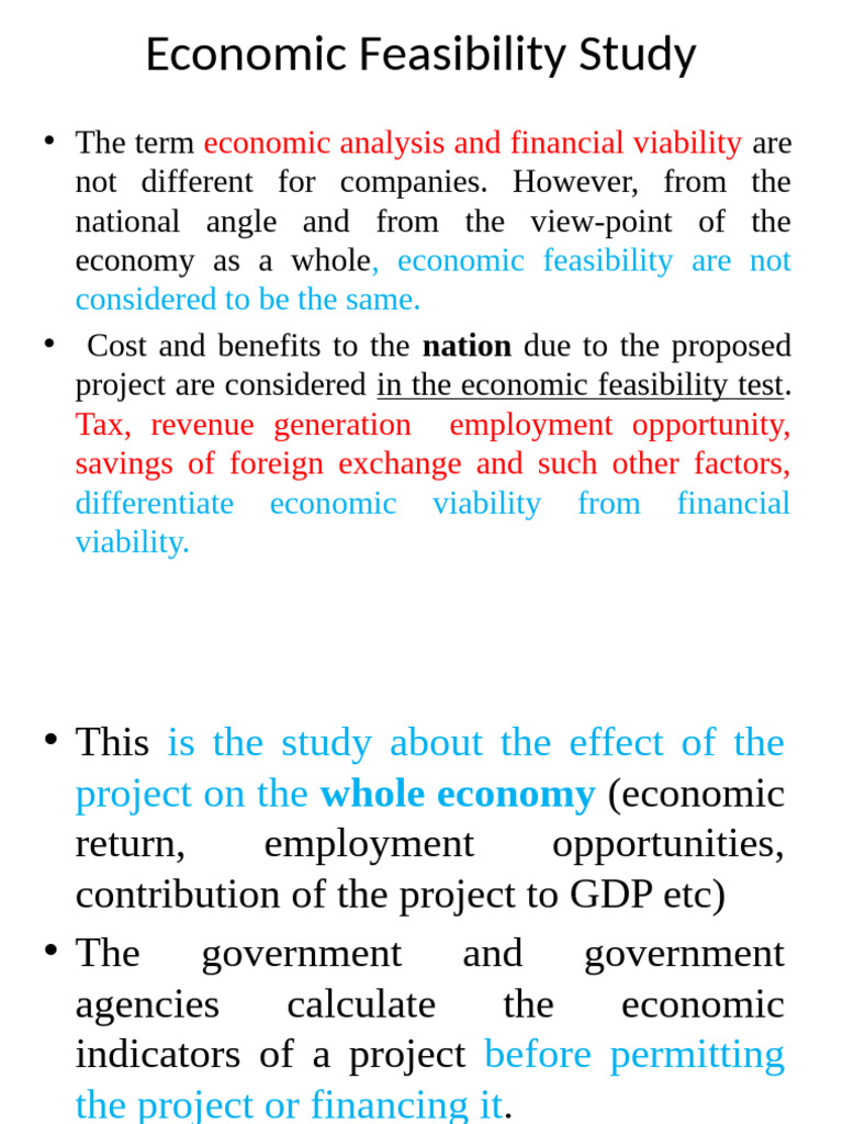 Economic Feasibility Analysis Overview | PDF | Economics | Taxes