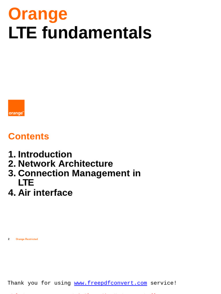 LTE+Fundamentals Orange Academy | PDF