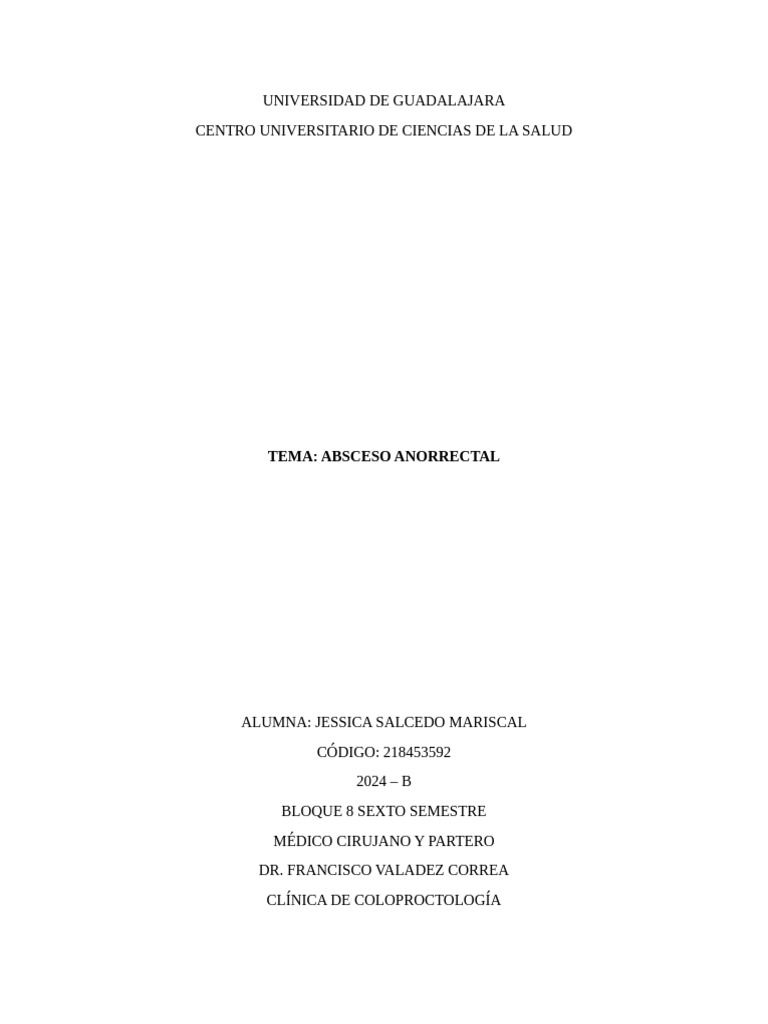 Clasificación y tratamiento del absceso anorrectal | PDF | Enfermedades ...