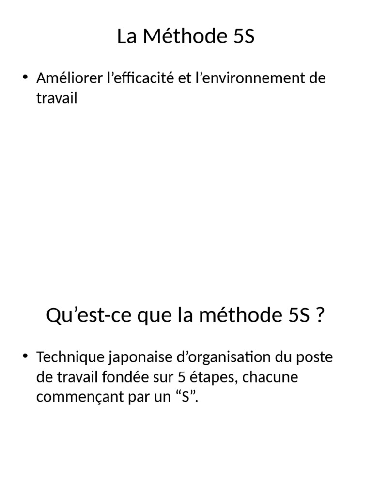 Presentation Methode 5S | PDF