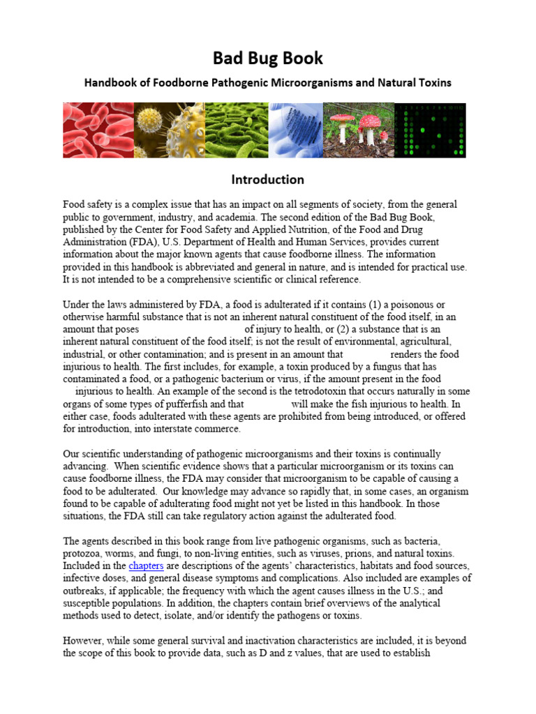 Bad Bug Book FDA 1682205388 | PDF | Salmonella | Foodborne Illness