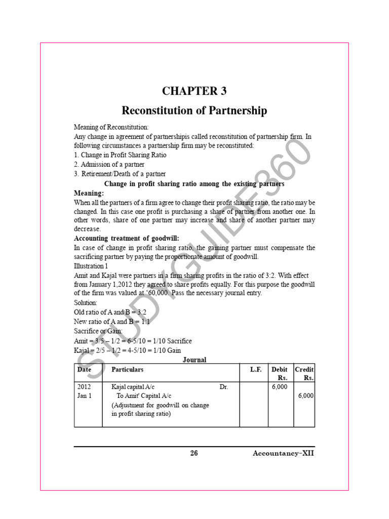 Profit Sharing Ratio | PDF | Debits And Credits | Financial Services