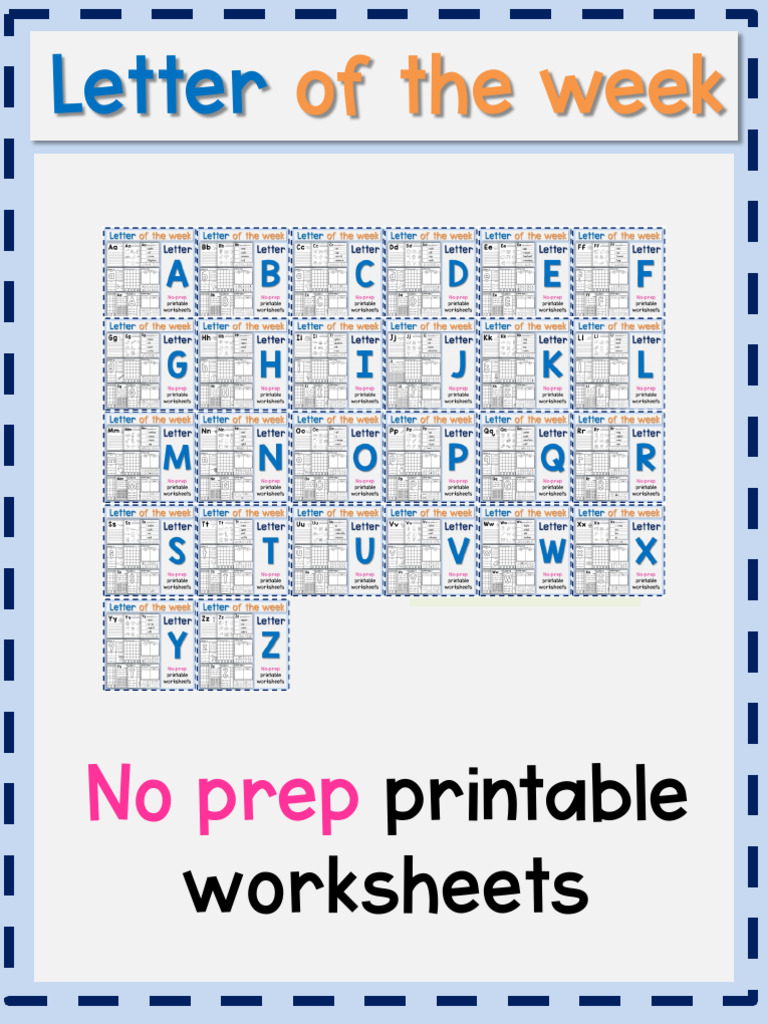 Letterofthe Week AFree Alphabet Worksheets | PDF | Typography | Writing