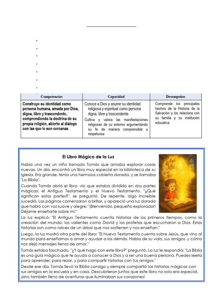 Ficha de Religion 1 La Biblia | PDF | Biblia | Dios