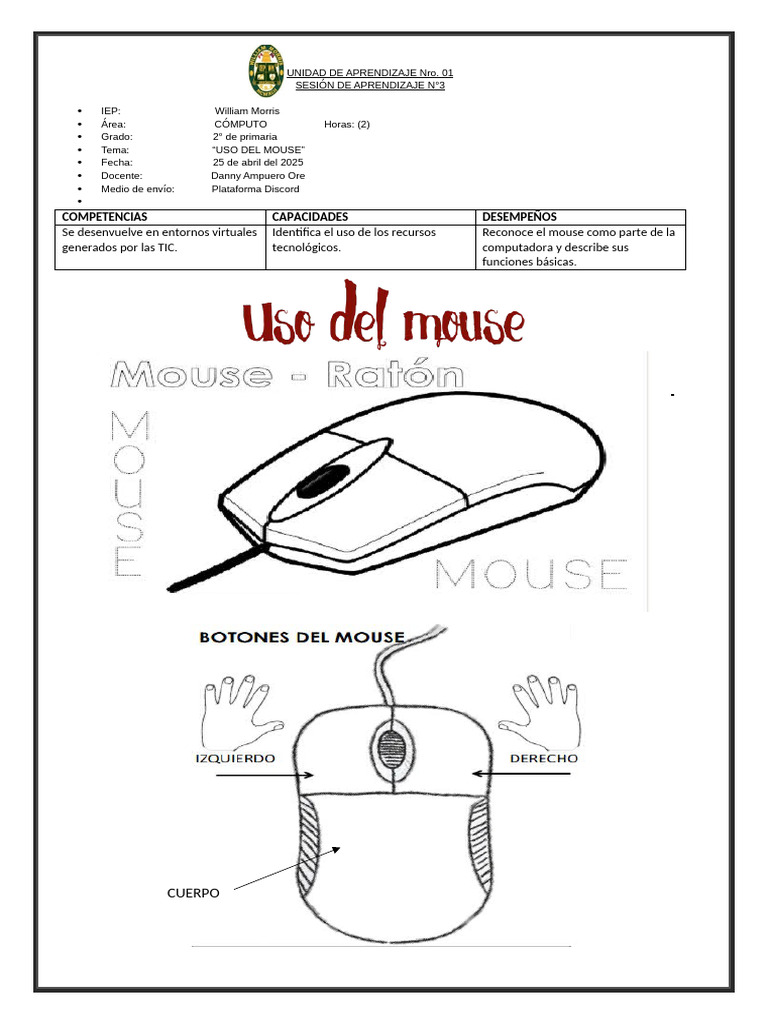 Ficha #3 - Uso Del Mouse | PDF