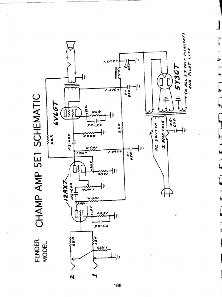 168 Champ 5E1 Schematic | PDF