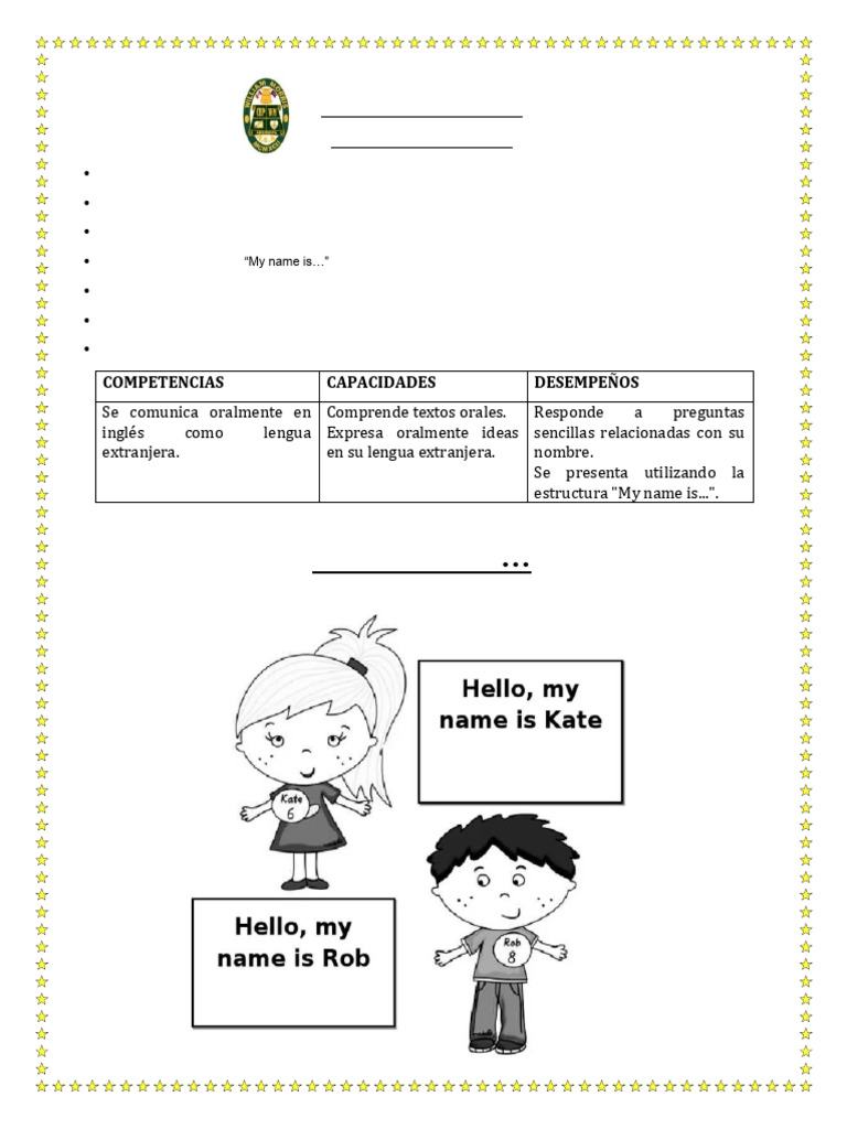 Ficha #2 - My Name Is | PDF