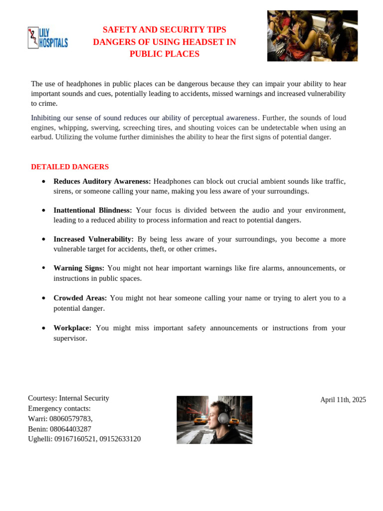 Safety and Security Tips April 4TH 2025 | PDF