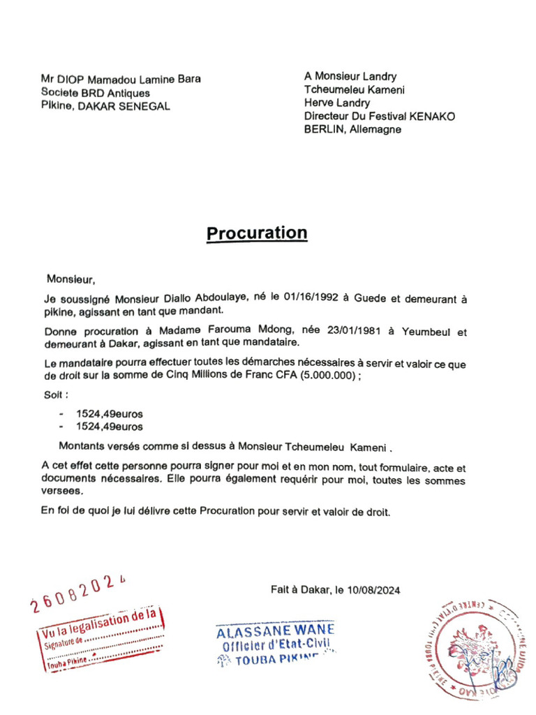 Procuration Pour Monsieur | PDF