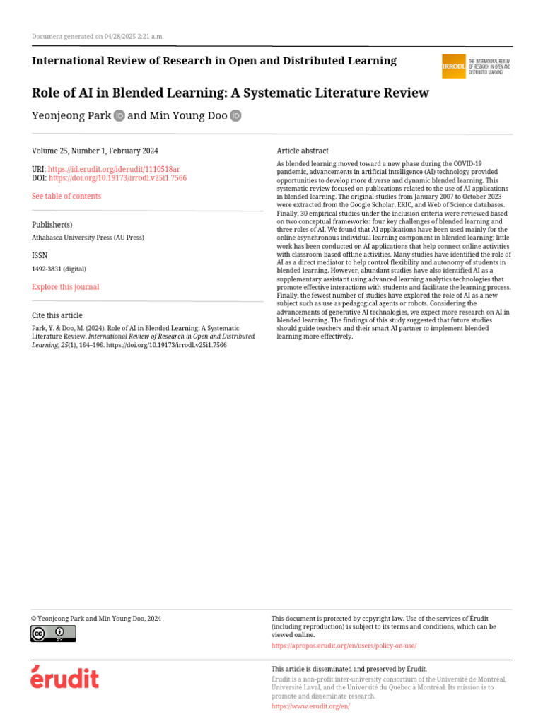 Blended Learning | PDF | Educational Technology | Artificial Intelligence