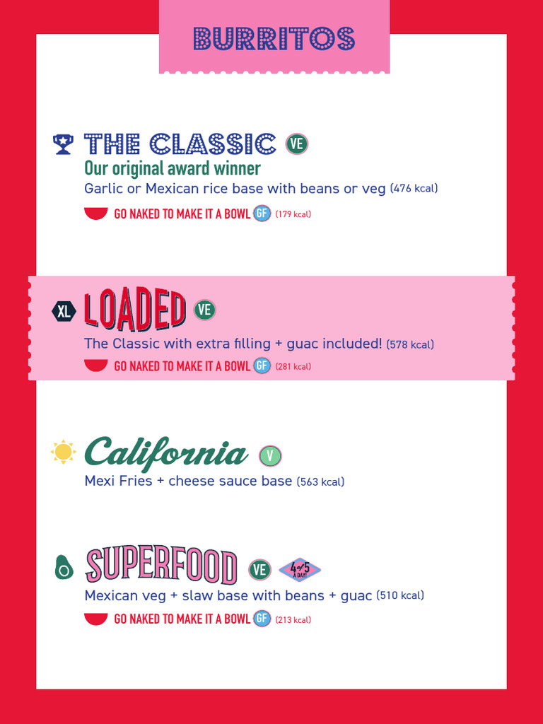 Barburrito Menu with Prices | PDF | Burrito | Foods