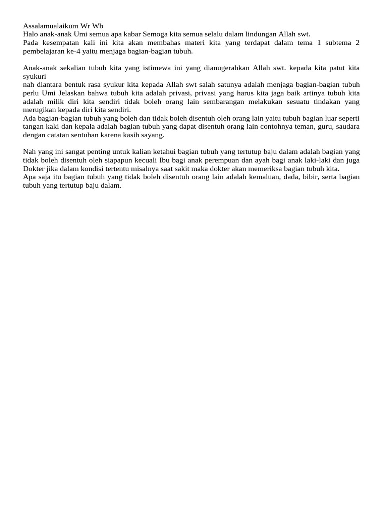 Sentuhan Boleh Dan Sentuhan Tidak Boleh | PDF