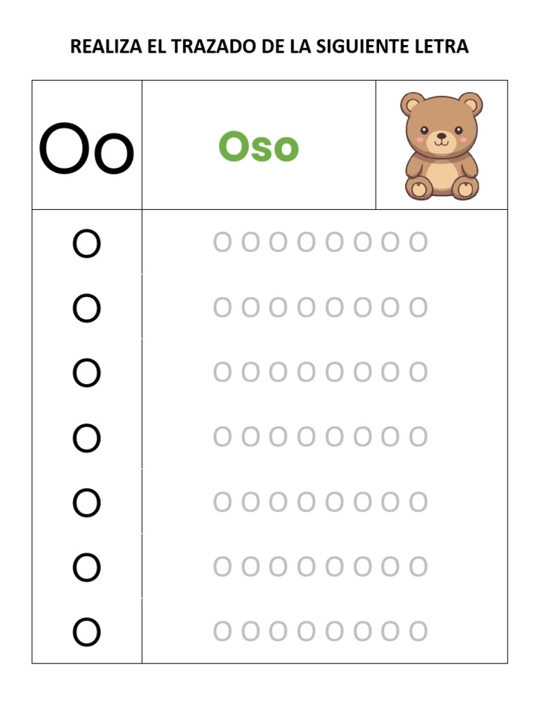 Copia de TRAZADO LETRA O | PDF