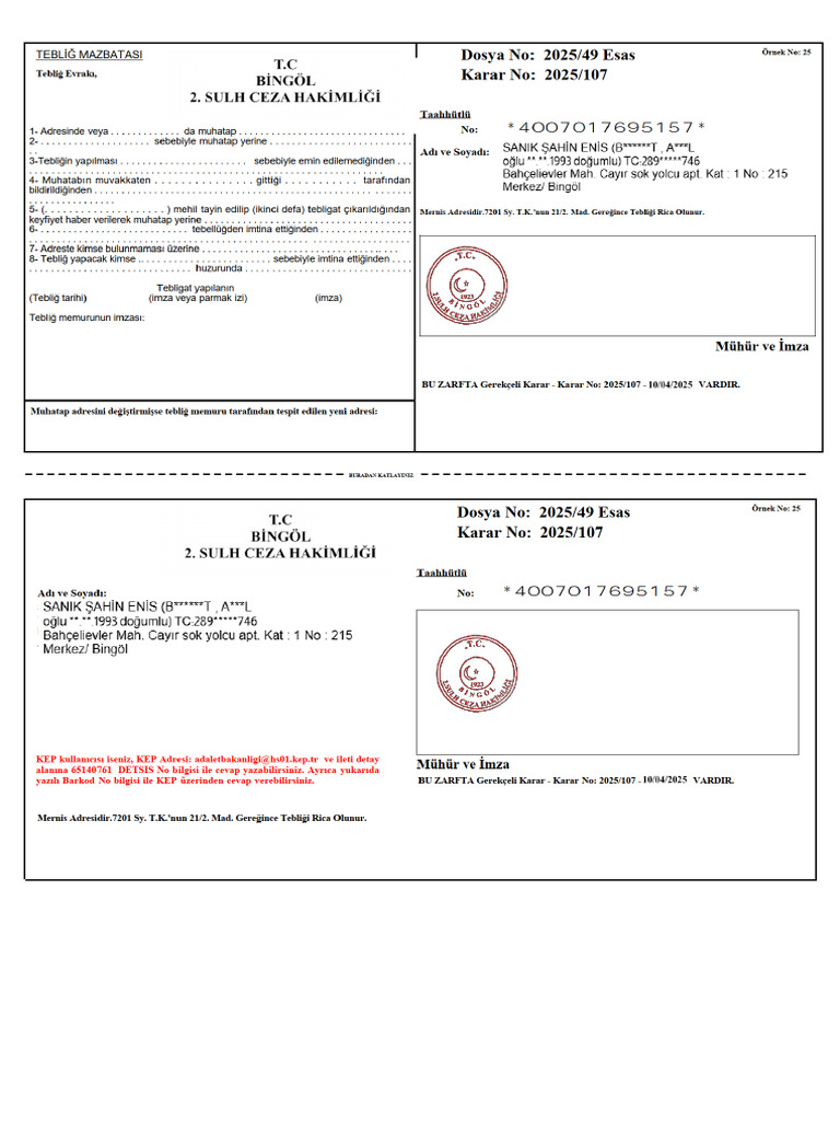 HAZIR TEBLİG SAHİN | PDF