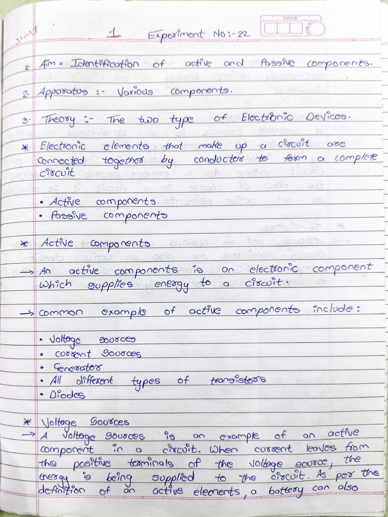 Experiment no-22 active and passive components | PDF