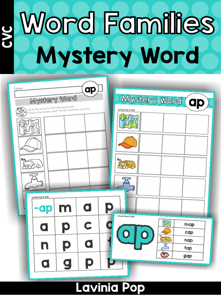 CVCWord Families Mystery Word SAMPLER | PDF