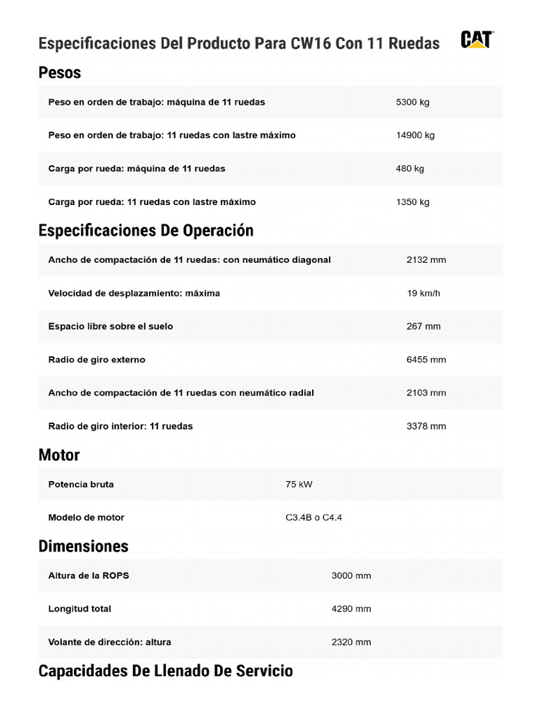 Neumatico Cw16 11 Llantas | PDF