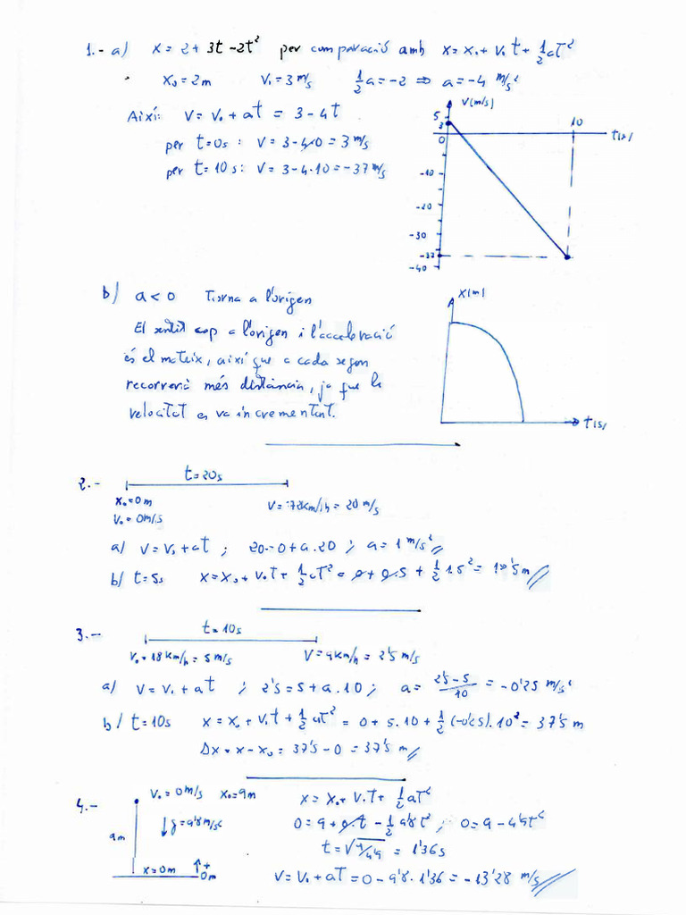 MRUA Solucions | PDF