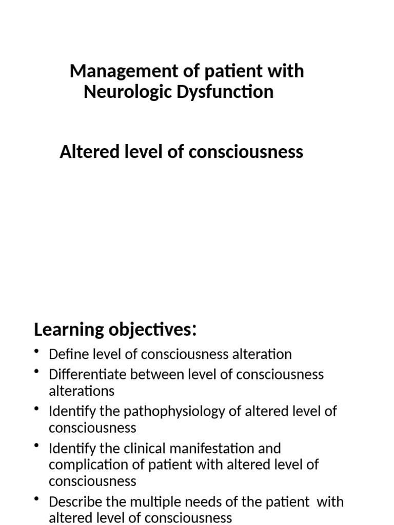 1_ALOC_For presentation | PDF | Stroke | Coma