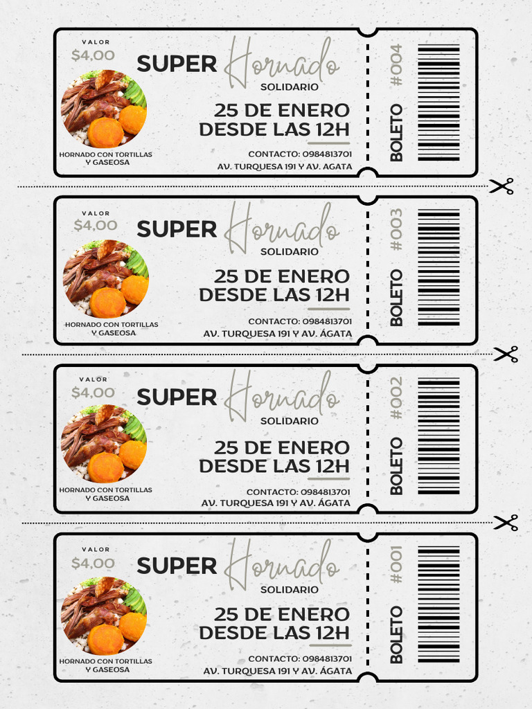 Boletos Hornado | PDF