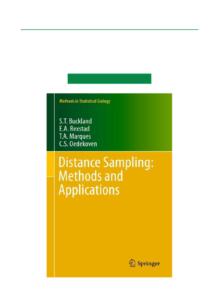 Distance Sampling Methods and Applications New Edition PDF | PDF ...