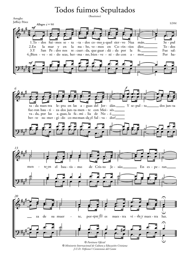 Todos Fuimos Sepultados (Letra) | PDF