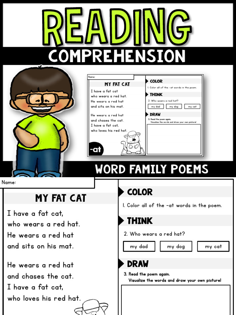Engaging Word Family Poems for Kids | PDF