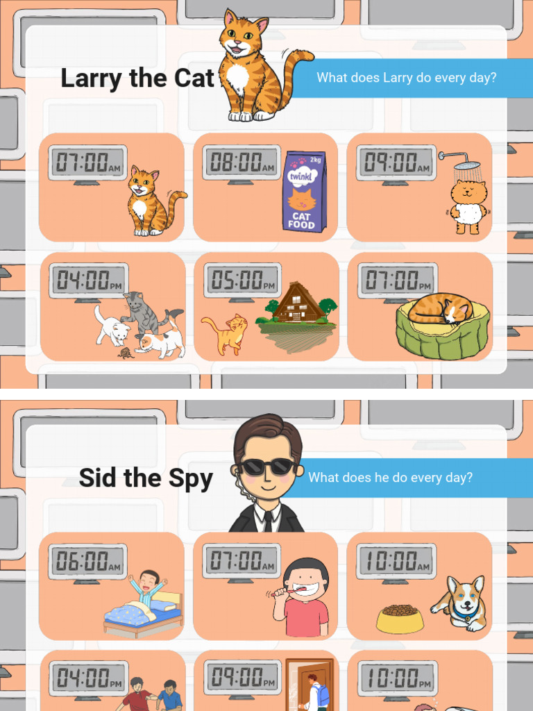 Google Slides - Daily Routines Speaking Activity PDF | PDF