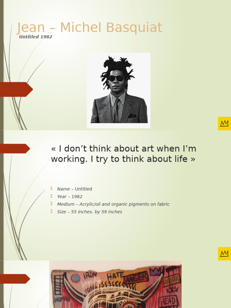 Jean - Michel Basquiat Untitled 1982 Presentation | PDF