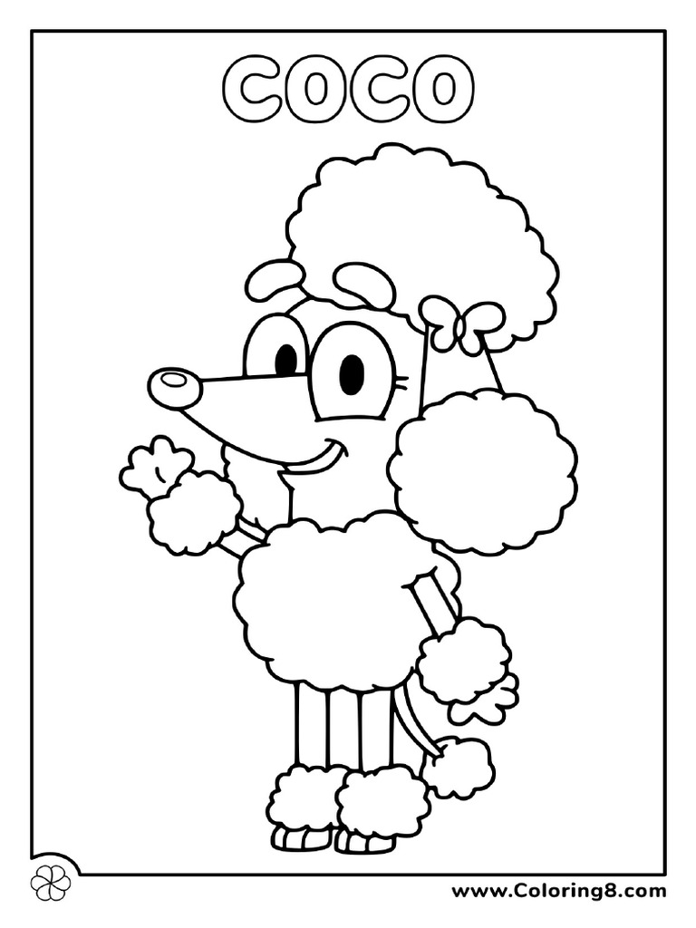 Coco From Bluey Coloring Page | PDF