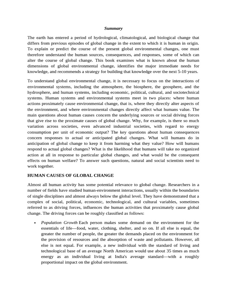 The Changing Global Atmosphere | PDF | Social Sciences | Science