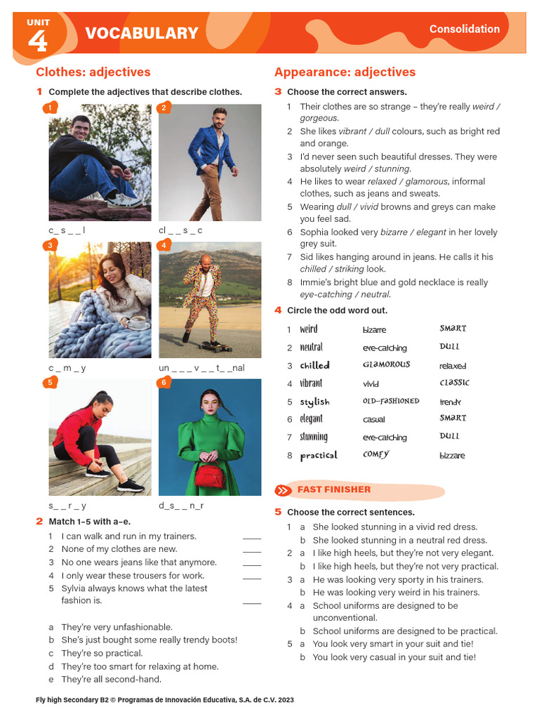 Clothes and Appearance Exercises | PDF | Clothing