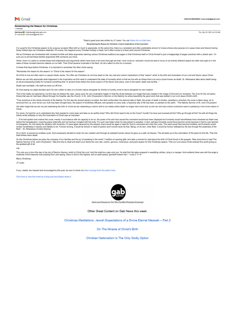 GabNews - Remembering the Reason for Christmas | PDF | Jesus | Nativity ...