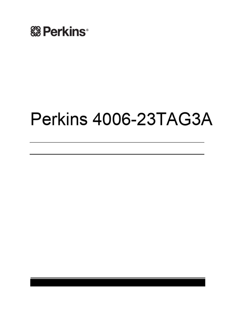 Perkins 4000 Series Engine User Guide | PDF | Engines | Fuel Injection