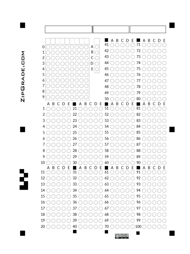 M2 Answer Sheet - Zipgrade | PDF | Tests