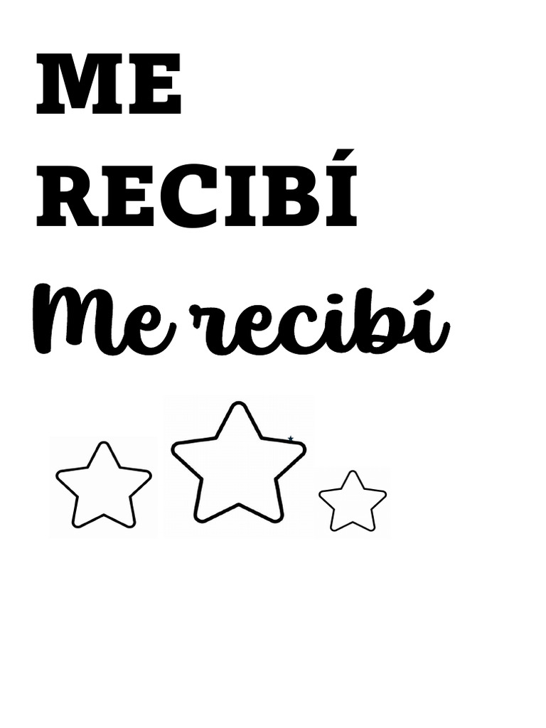ME RECIBÍ | PDF