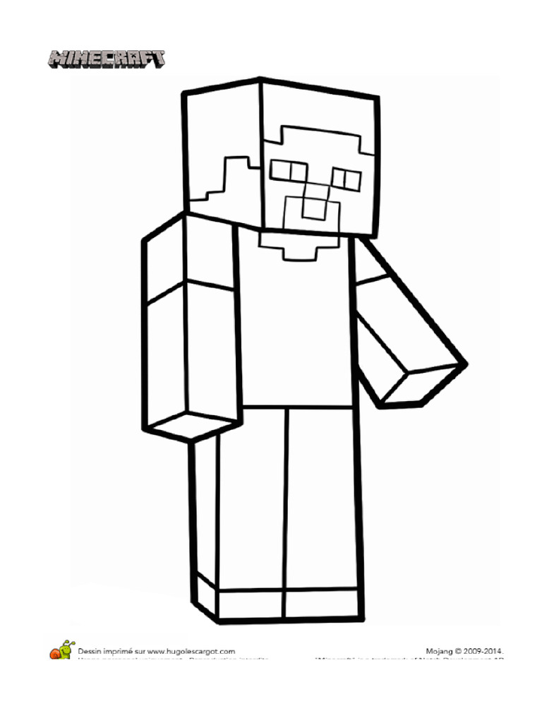Coloriage Minecraft Steve | PDF
