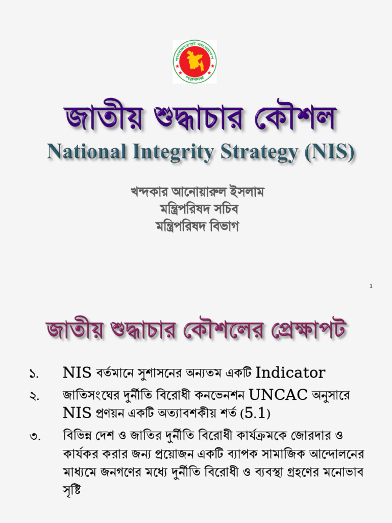 National Integrity Strategy | PDF