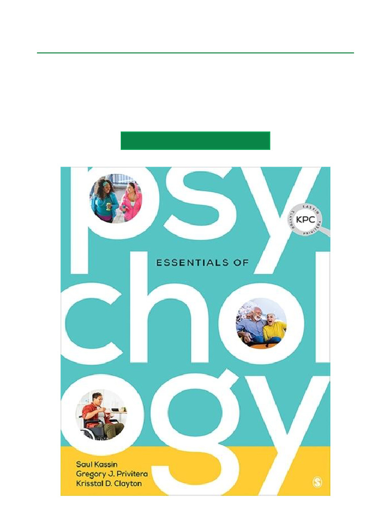 Essentials of Psychology - 1st Edition Scribd Download | PDF | Memory | Perception