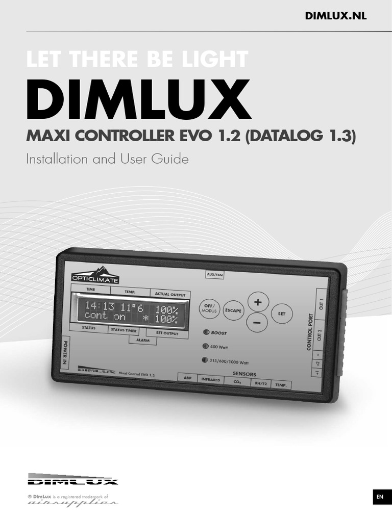 Maxi Controller EVO Usermanual | PDF | Carbon Dioxide | Electrical ...