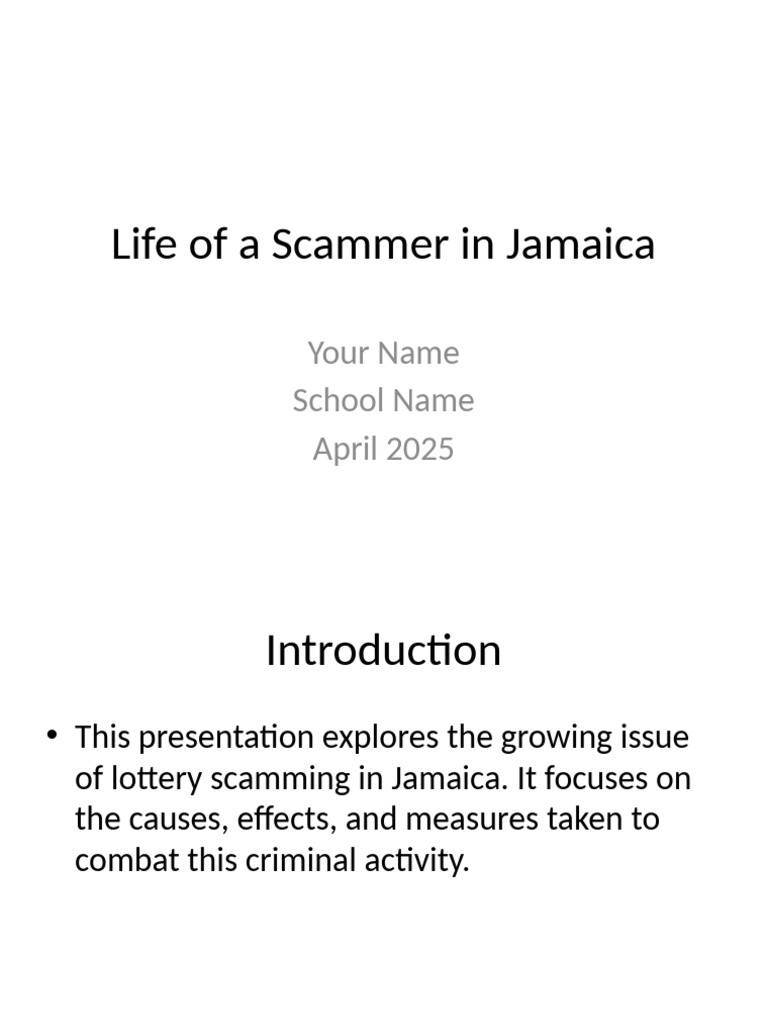 Life of A Scammer Presentation | PDF