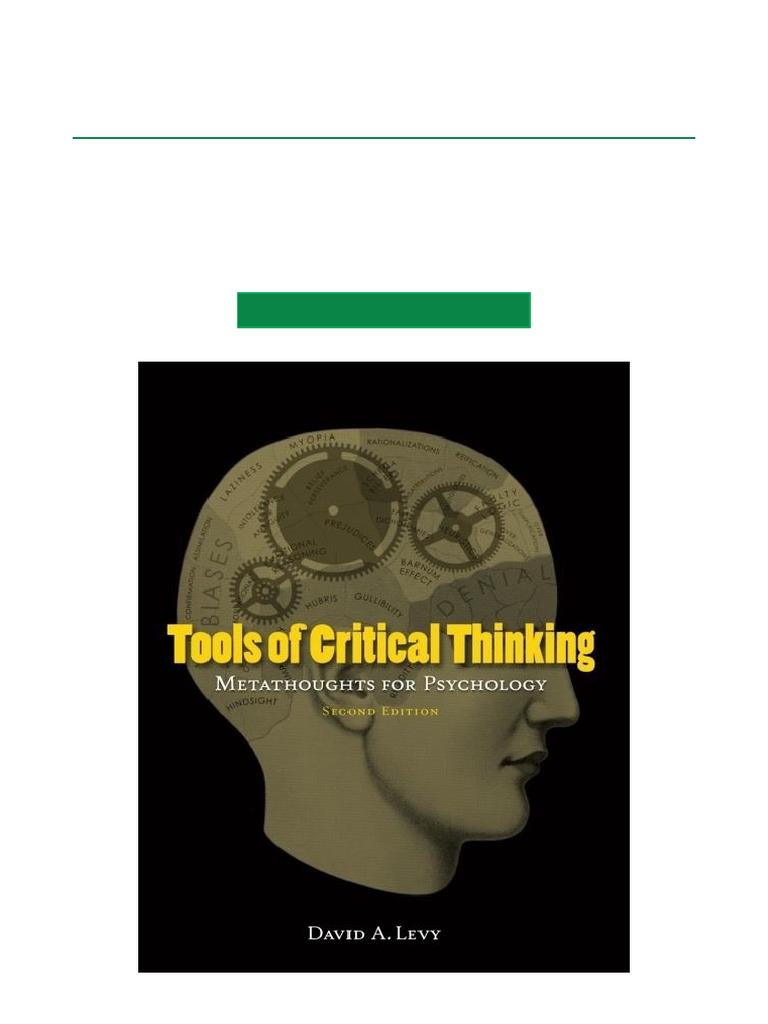 Tools of Critical Thinking Metathoughts For Psychology 2nd Edition PDF | PDF | Causality | Thought