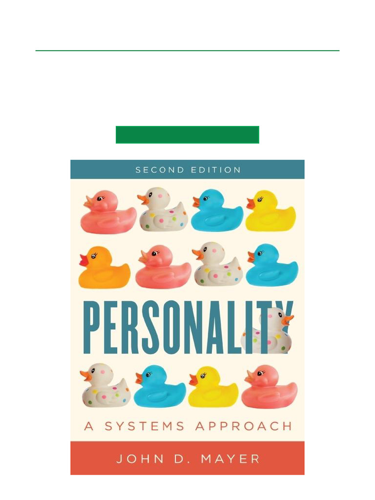 Personality A Systems Approach, 2nd Edition Full Download | PDF ...