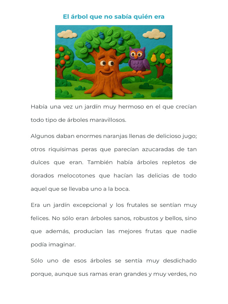 El Árbol Que No Sabía Quién Era | PDF