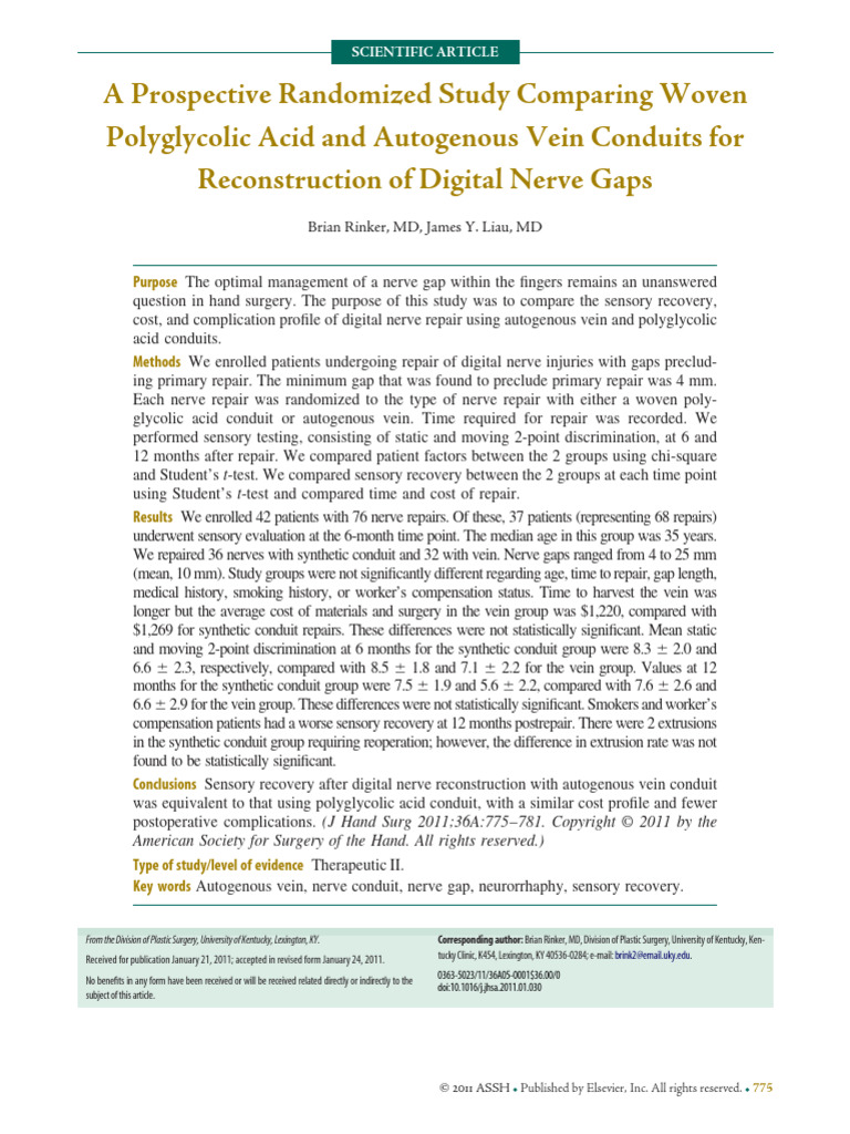 COMPARISON OF NERVE CONDUITS | PDF