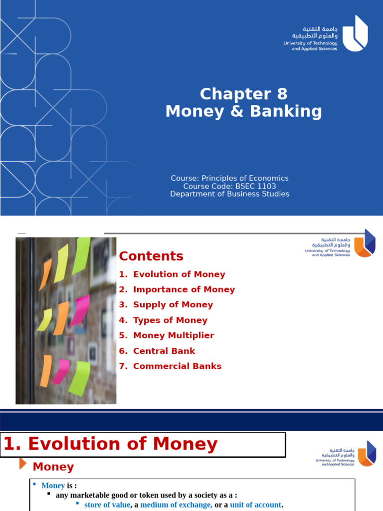 POE Chapter 8 - Money Banking (Rev) | PDF | Money | Money Supply