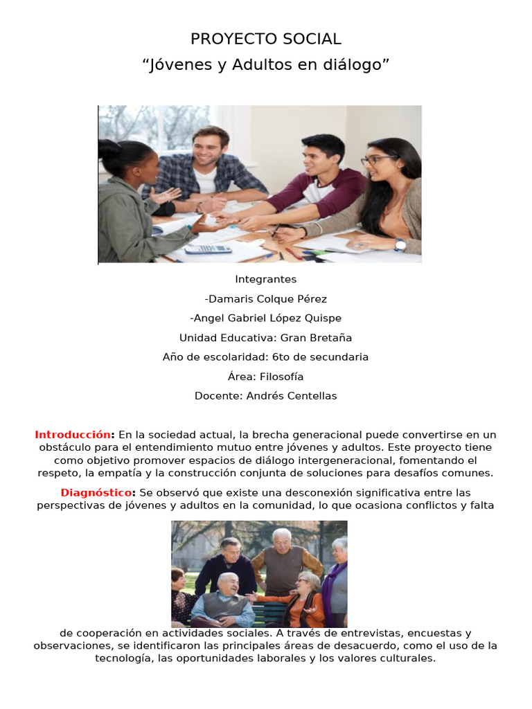 Proyecto Social | PDF | Comunidad