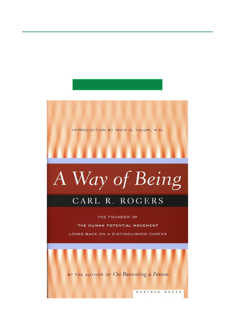 A Way of Being by Carl Rogers | PDF | Psychotherapy | Psychology